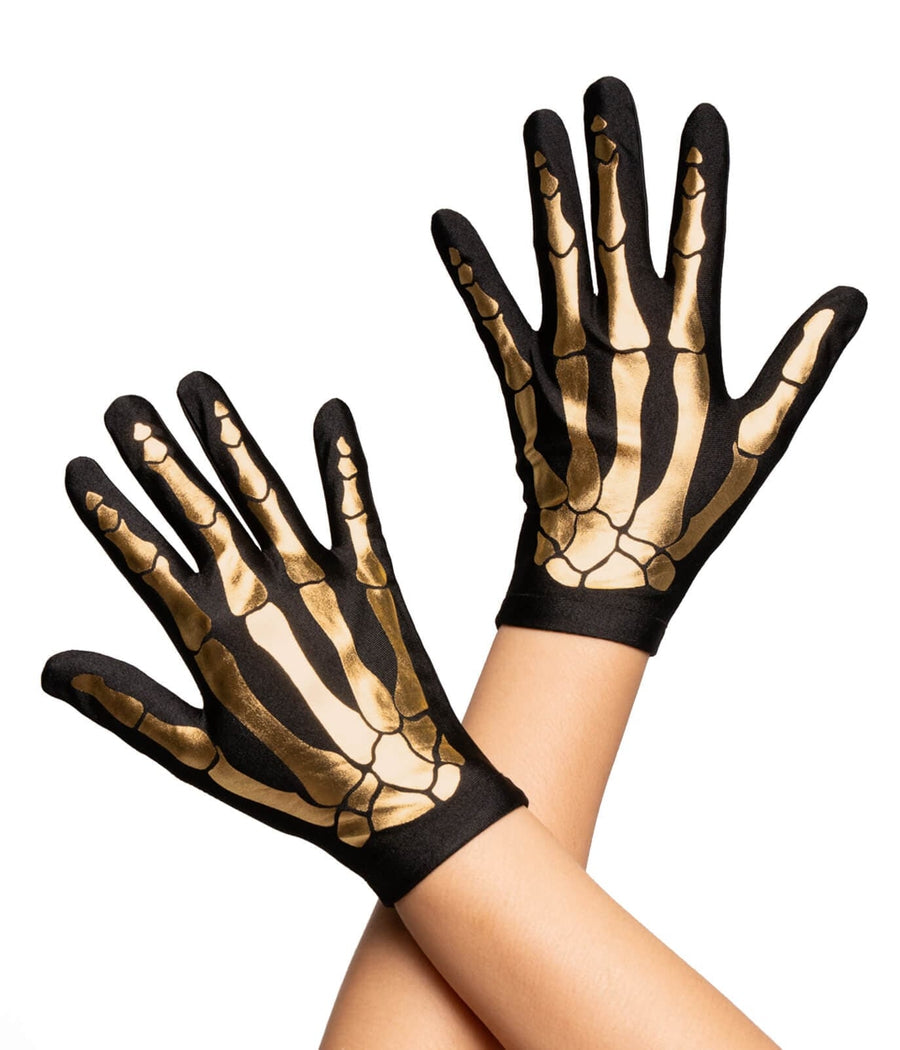 Gold Skeleton Gloves: Halloween Outfits | Tipsy Elves