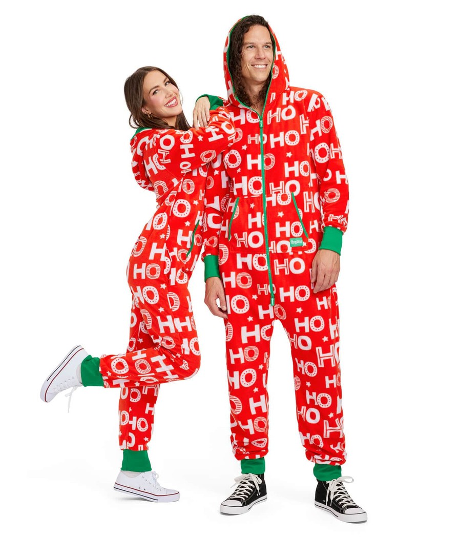 Matching Ho Ho Ho Couples Jumpsuits | Tipsy Elves