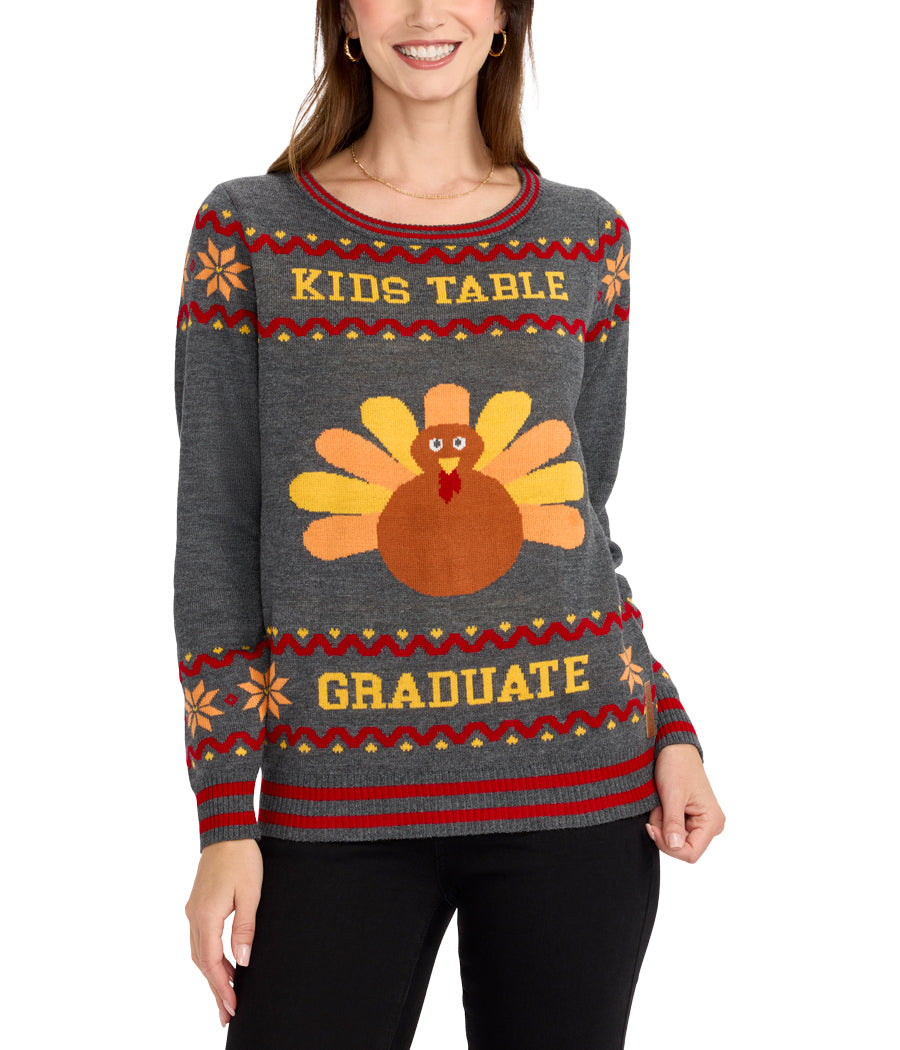 Kids Table Graduate Sweater: Women's Thanksgiving Outfits | Tipsy Elves