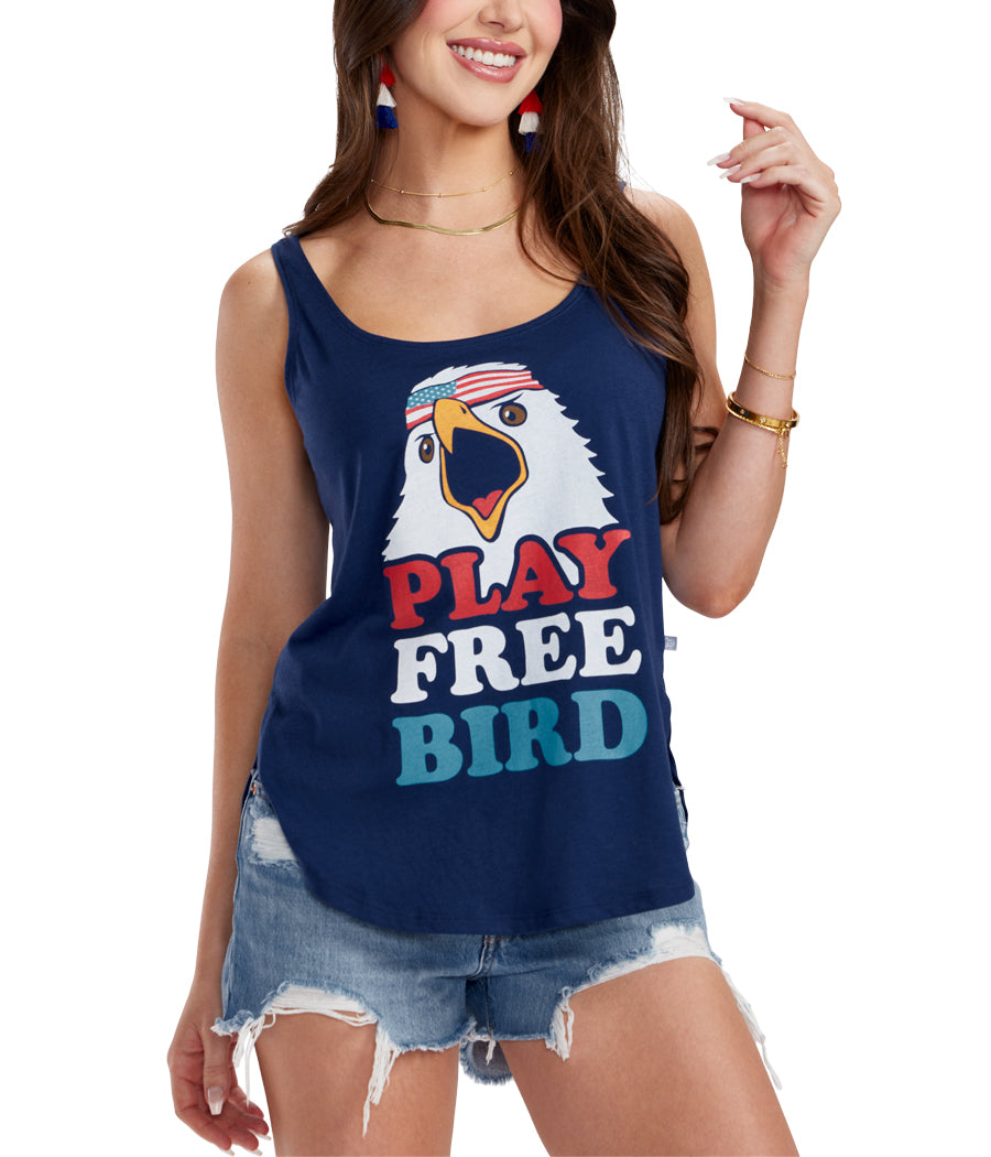 Play Free Bird Tank Top: Women's Patriotic Outfits | Tipsy Elves