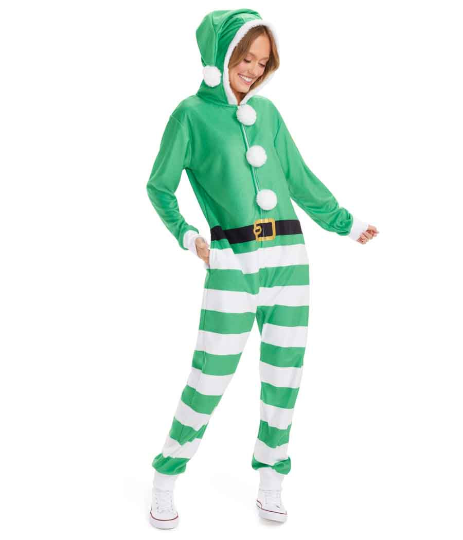 Women's Classic Elf Jumpsuit: Women's Christmas Outfits | Tipsy Elves