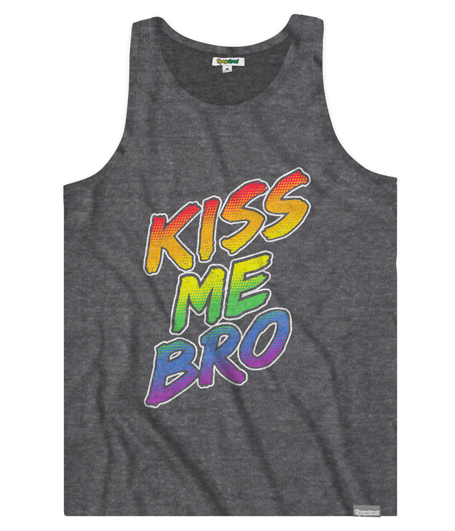 Kiss Me Bro Tank Top: Pride Outfits | Tipsy Elves