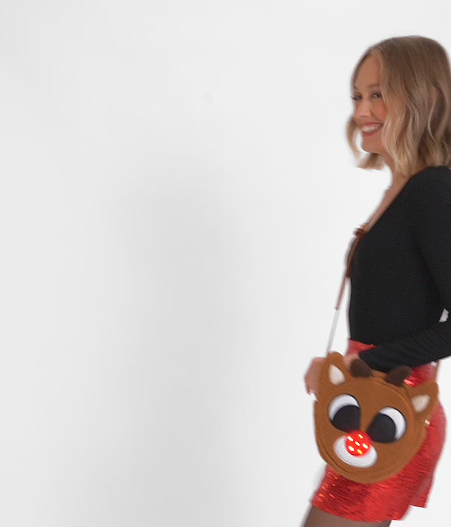 Rudolph Purse: Chirstmas Accessories | Tipsy Elves