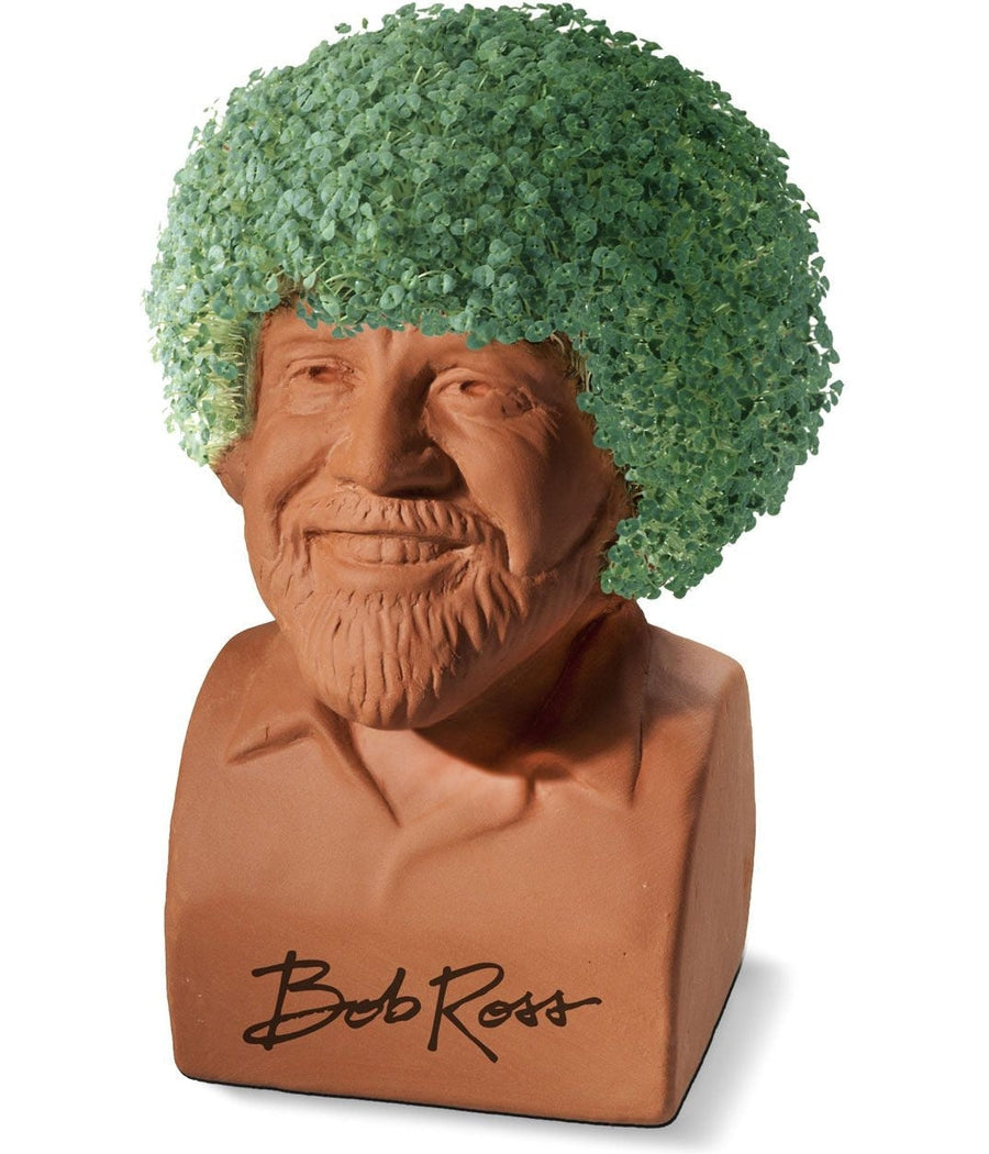Bob Ross Chia Pet: White Elephant Gifts | Tipsy Elves