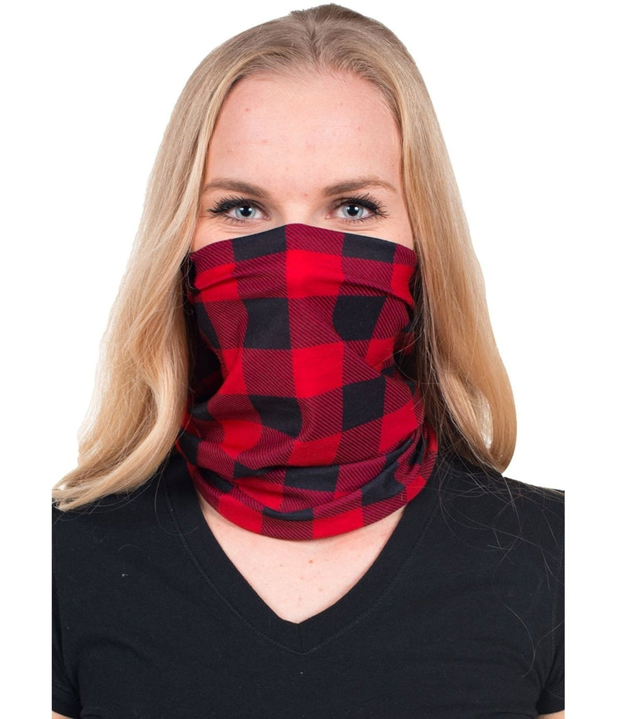 Red and Black Plaid Ski Neck Gaiter | Tipsy Elves