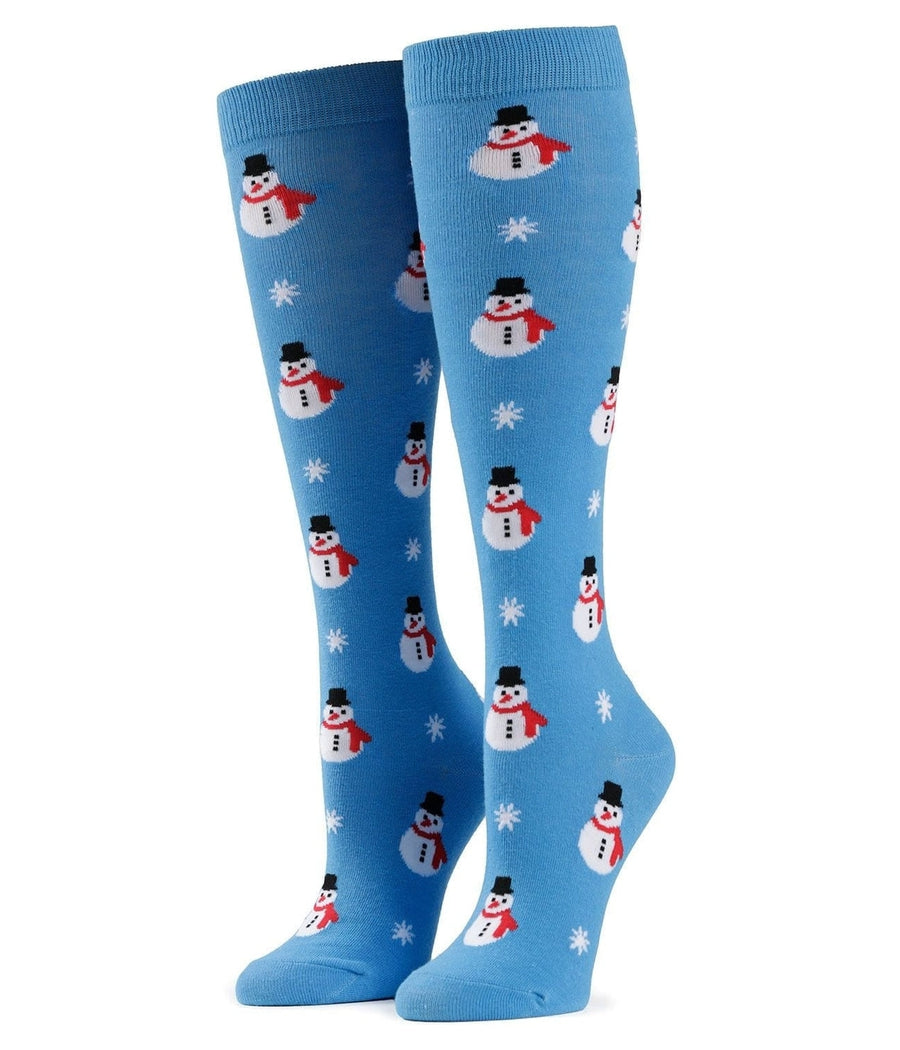 Blue Snowman Women's Christmas Socks | Tipsy Elves