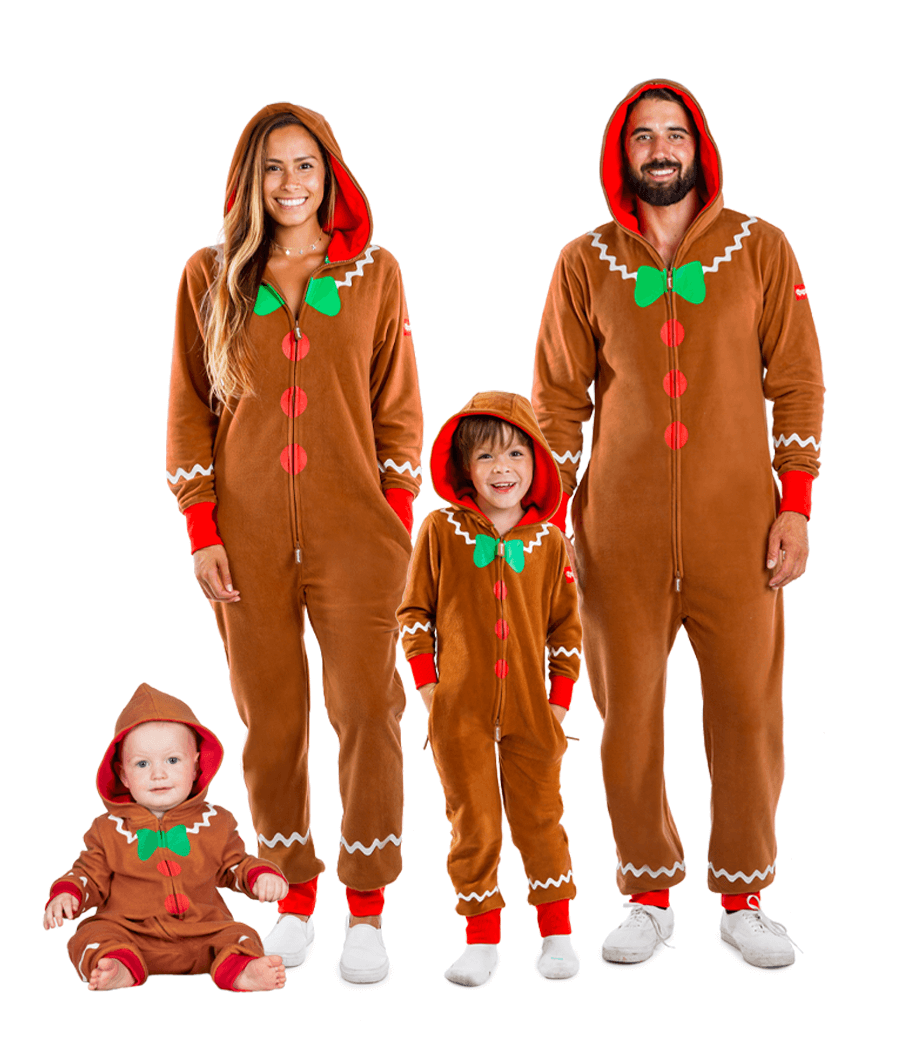 Matching Gingerbread Family Jumpsuits | Tipsy Elves