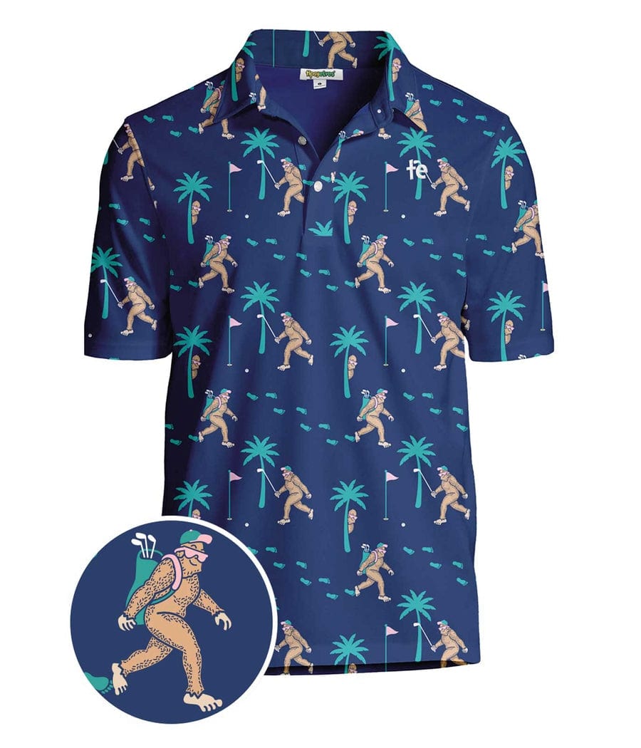 Bigfoot Bogey Polo Shirt: Men's Evergreen Outfits | Tipsy Elves