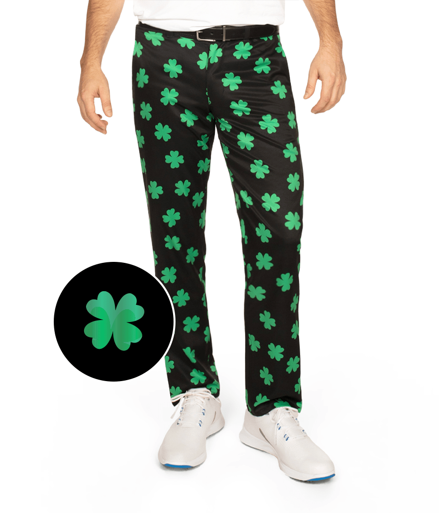 Dark Charmer Clover Pants: Men's St. Paddy's Outfits | Tipsy Elves