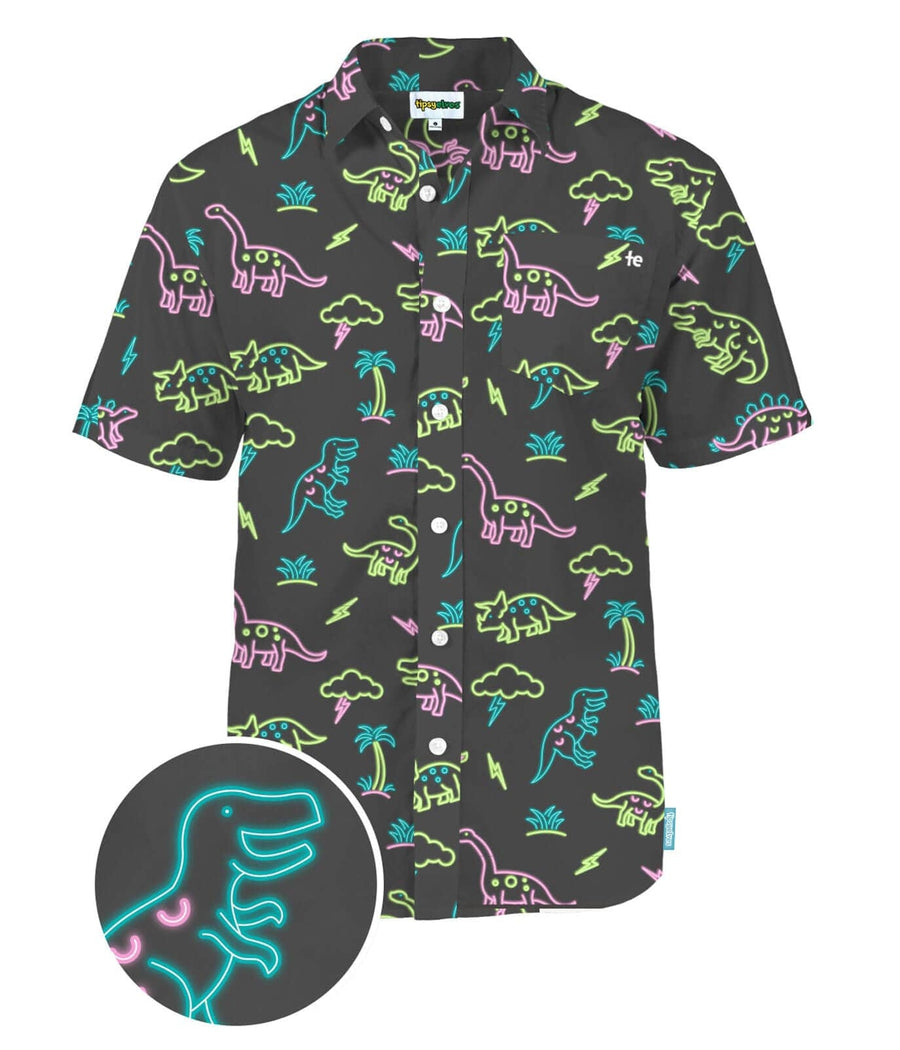 Neon Dinosaur Hawaiian Shirt: Men's Summer Outfits | Tipsy Elves