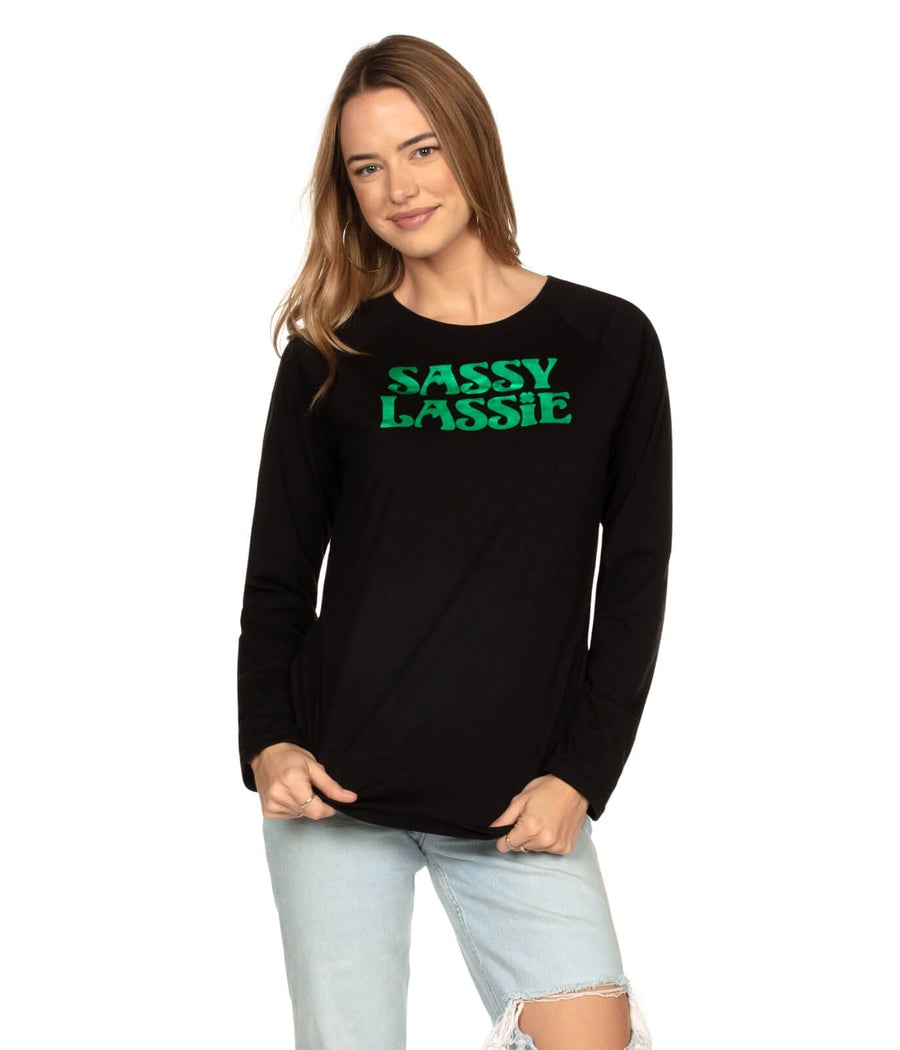 Sassy Lassie Long Sleeve Shirt: Women's St. Paddy's Outfits | Tipsy Elves